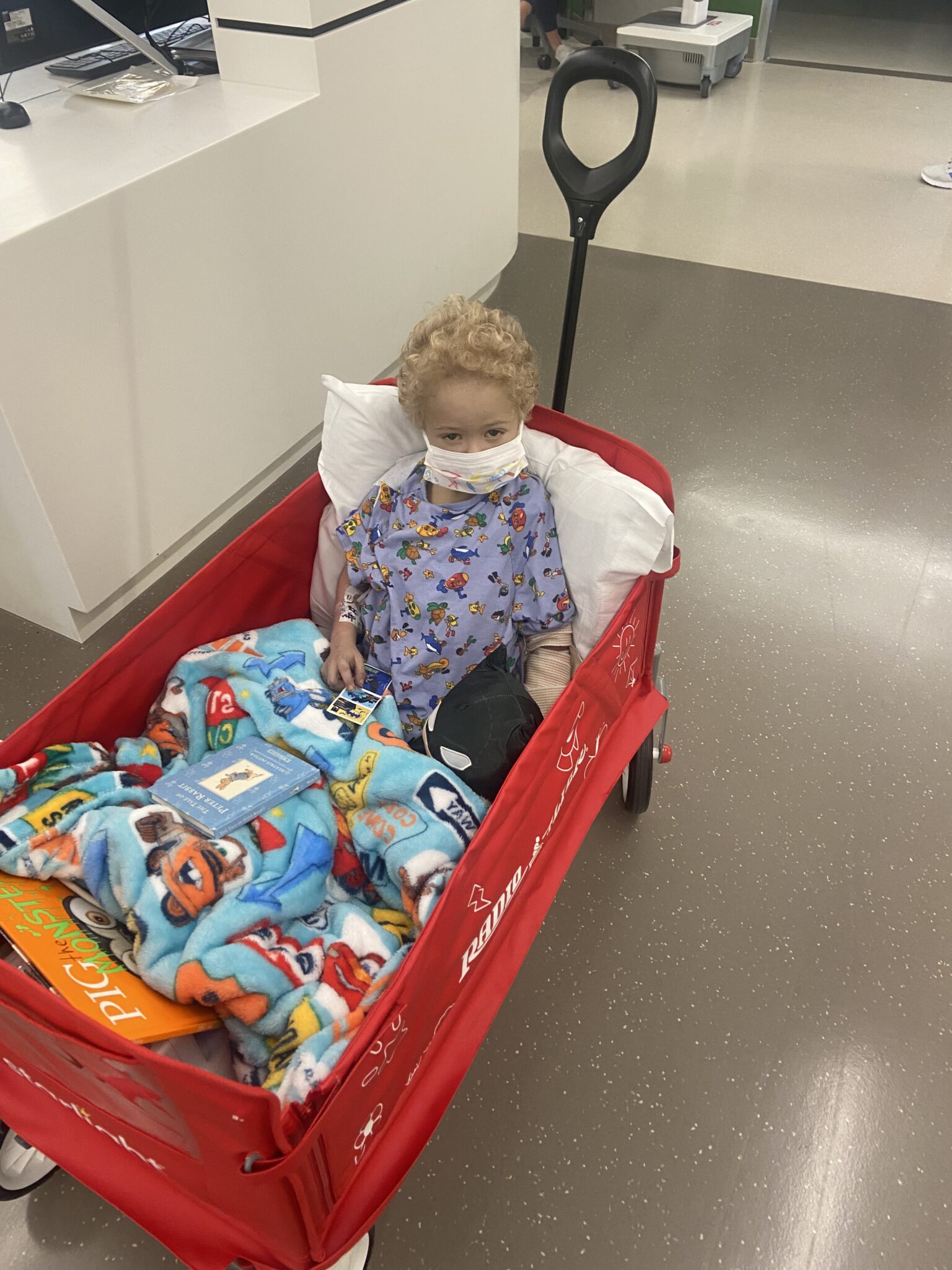 Winston- 2 weeks after surgery outside his hospital room for the first ...